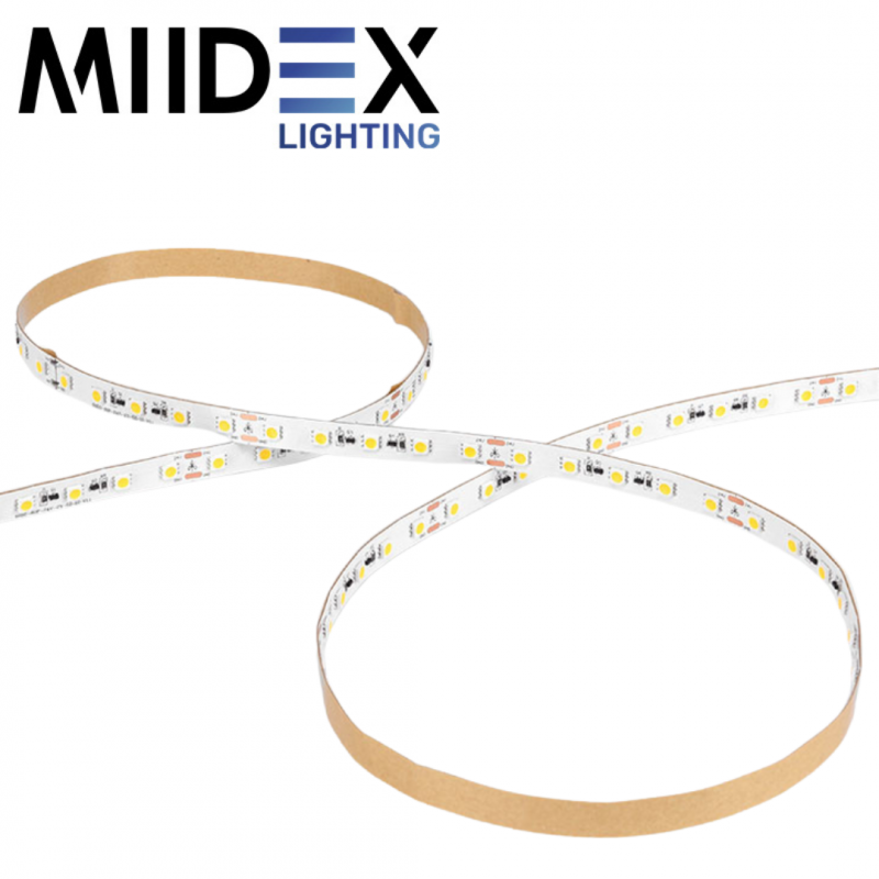 Ruban LED blanc 120LED 10W 3000K 24V IRC90 IP20 - 100705 Miidex